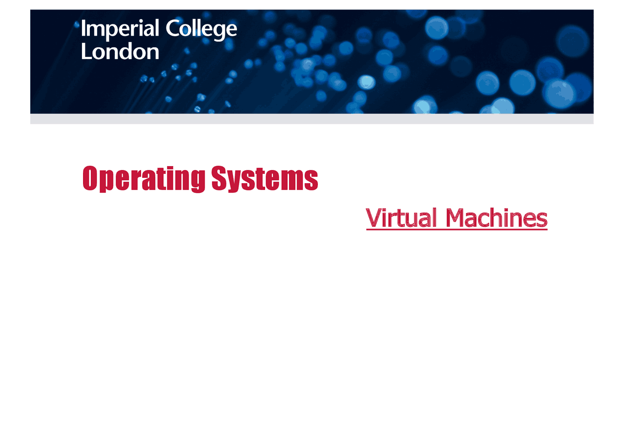 Operating Systems Summaries Operating Systems Docsity