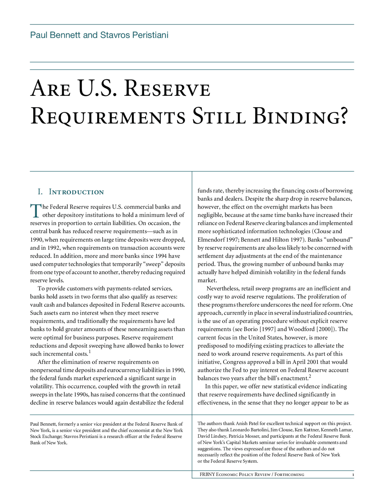 Are U.S. Reserve Requirements Still Binding? | Study notes Business ...