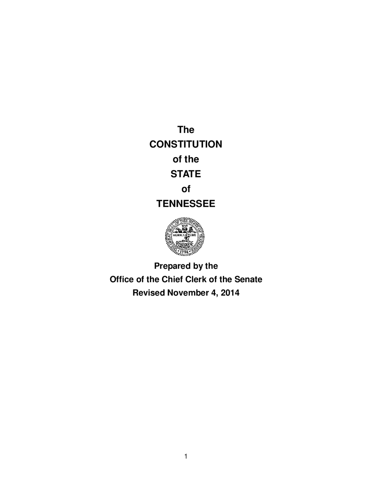 TENNESSEE CONSTITUTION | Lecture notes Law | Docsity