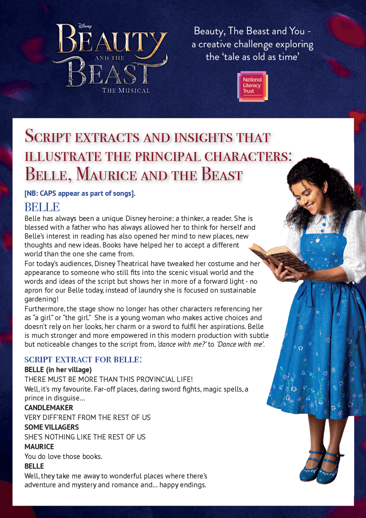 Script extracts and insights that illustrate the principal characters ...