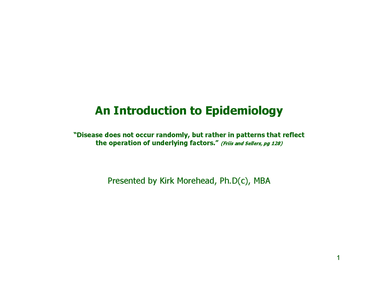 An Introduction To Epidemiology Summaries Epidemiology Docsity