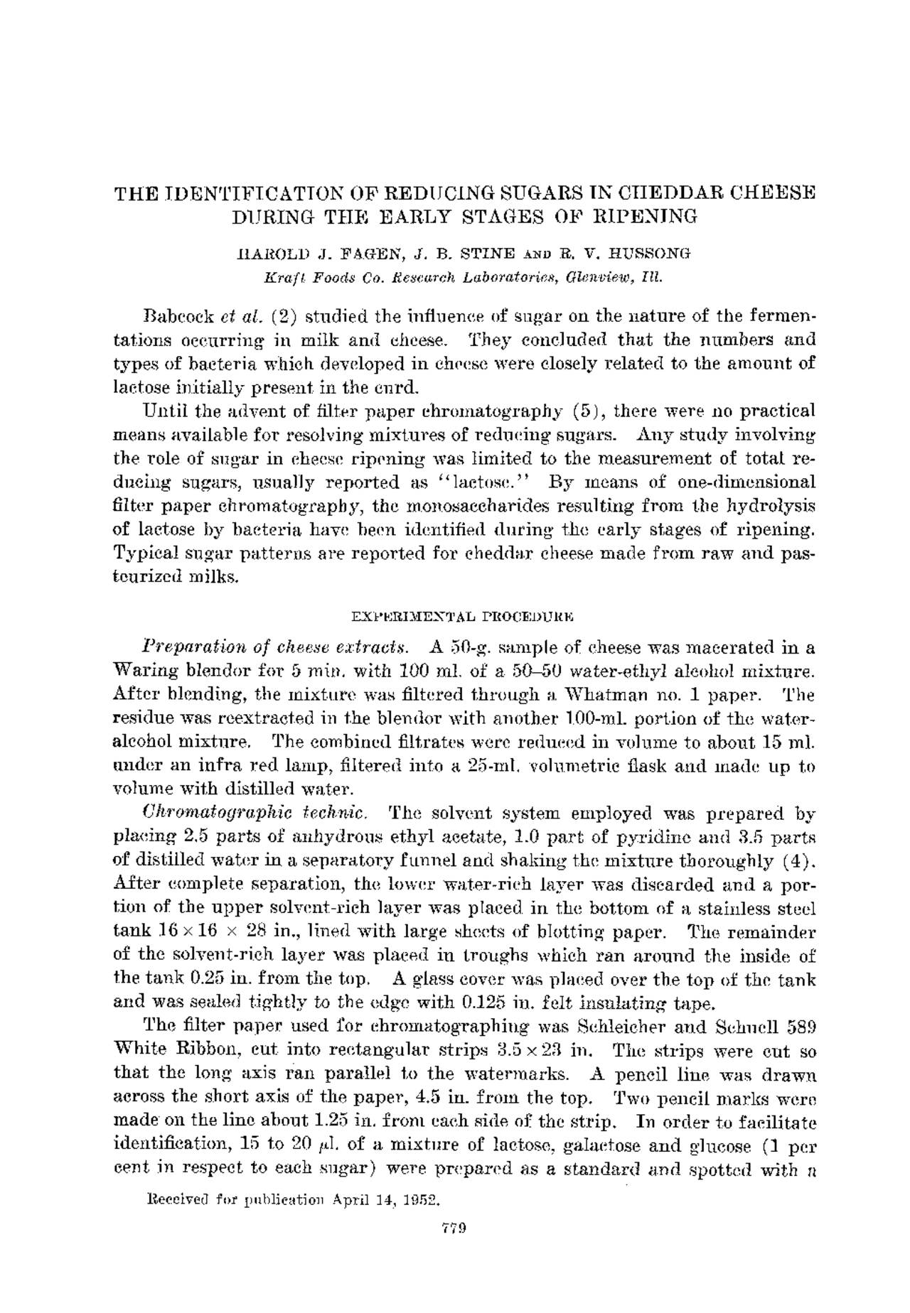 The Identification of Reducing Sugars in Cheddar Cheese ... | Slides ...