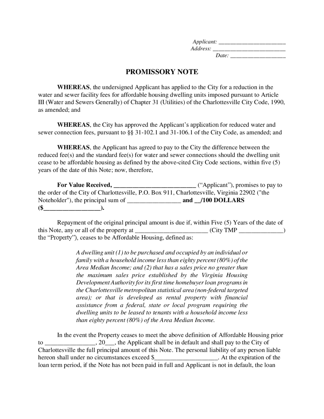 PROMISSORY NOTE | Exams Law | Docsity