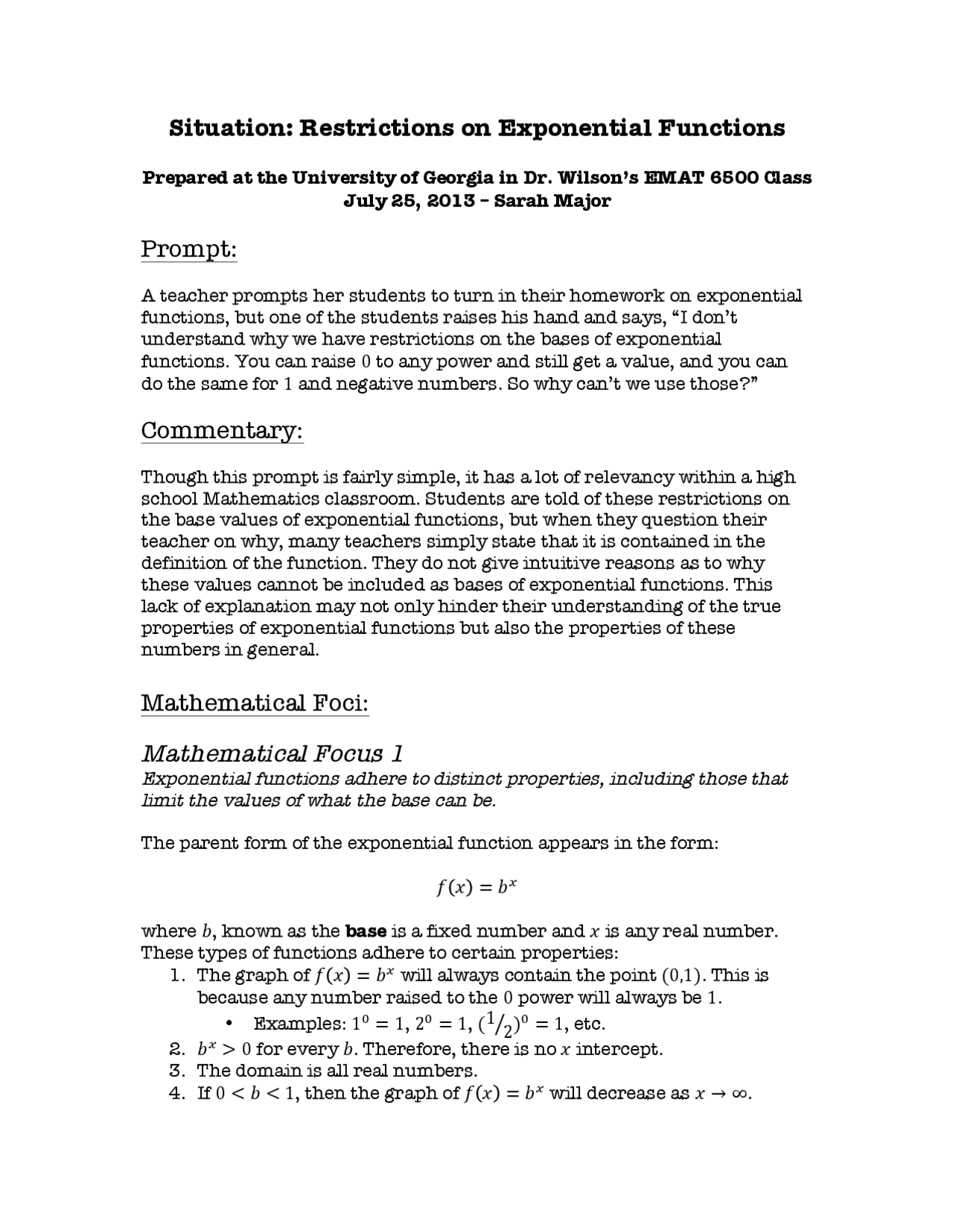 Exponential Bases.pdf | Exams Mathematics | Docsity