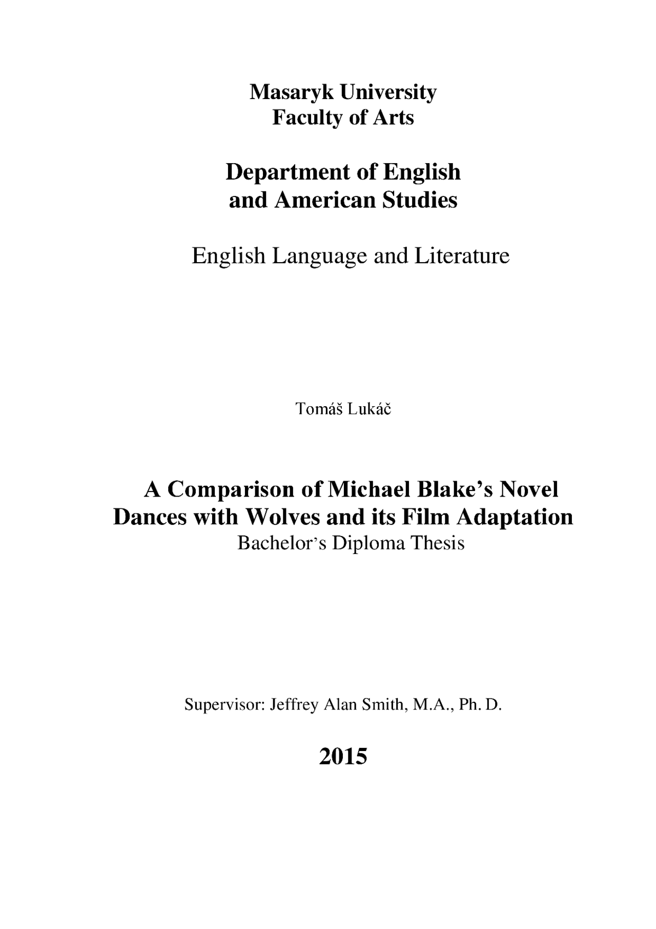 A Comparison of Michael Blake's Novel Dances with Wolves ... | Study ...