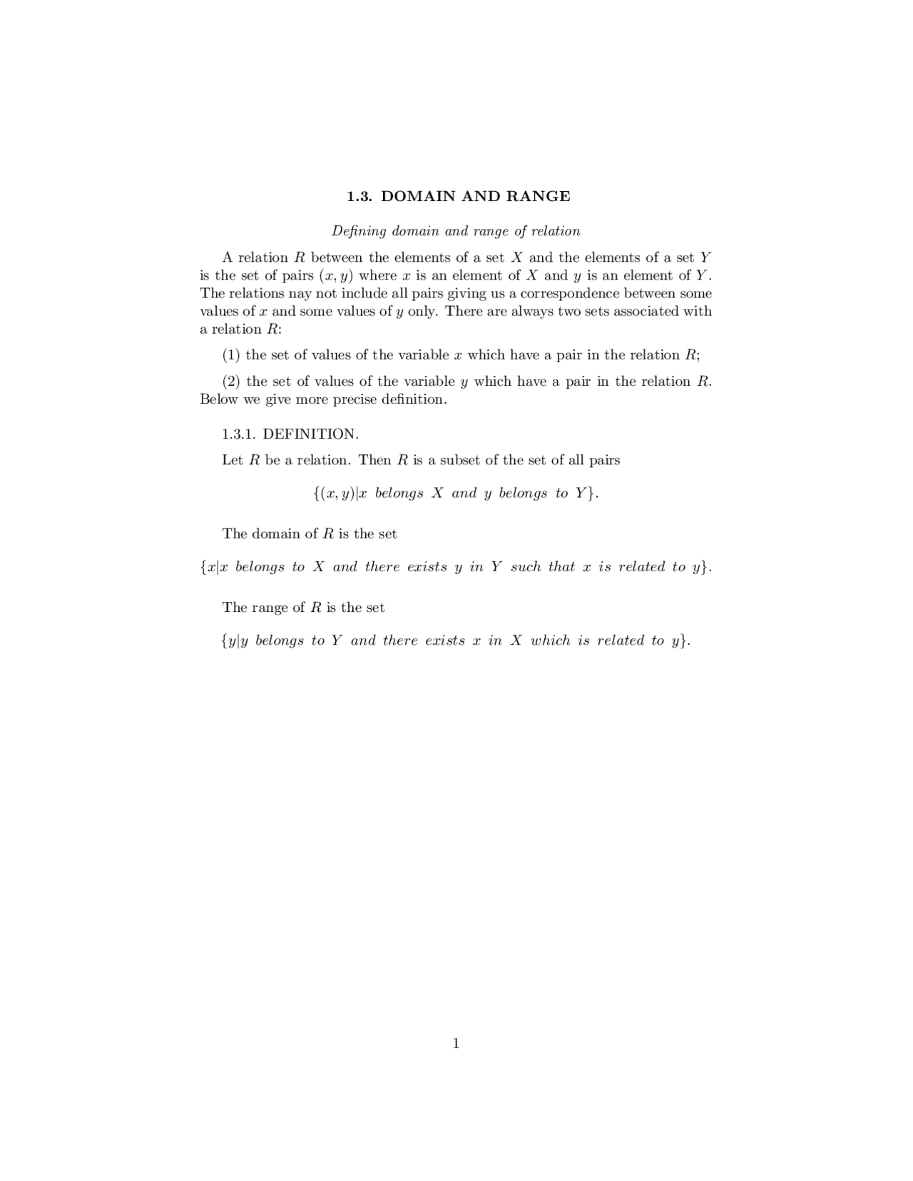13 Domain And Range Lecture Notes Pre Calculus Docsity