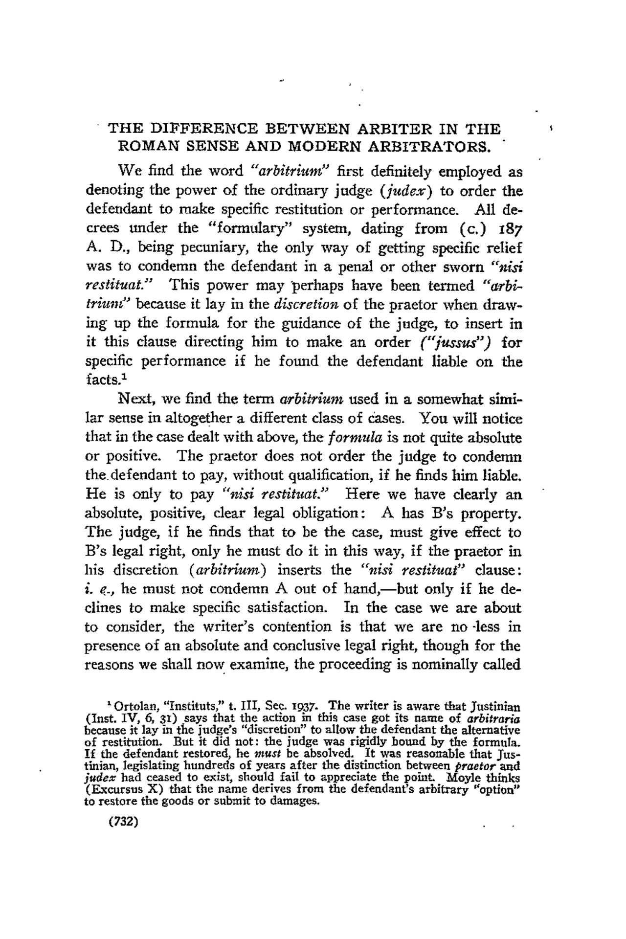 The Difference between Arbiter in the Roman Sense and ... | Schemes and ...