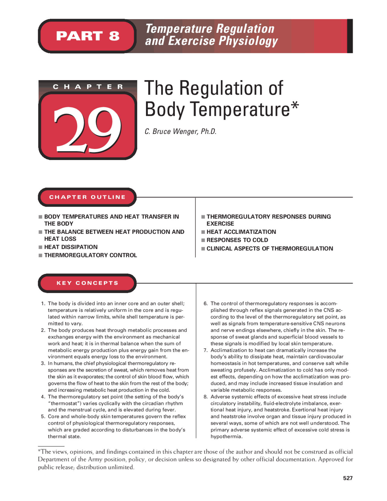 The Regulation of Body Temperature* | Slides Physiology | Docsity