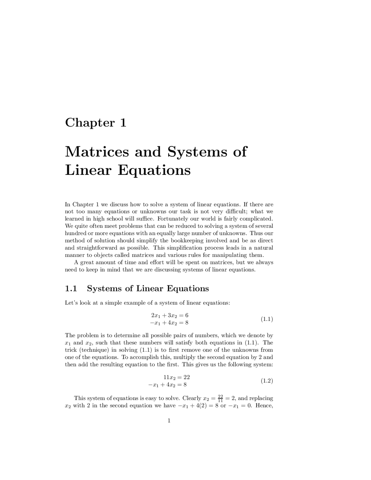 Matrices And Systems Of Linear Equations Exams Linear Algebra Docsity