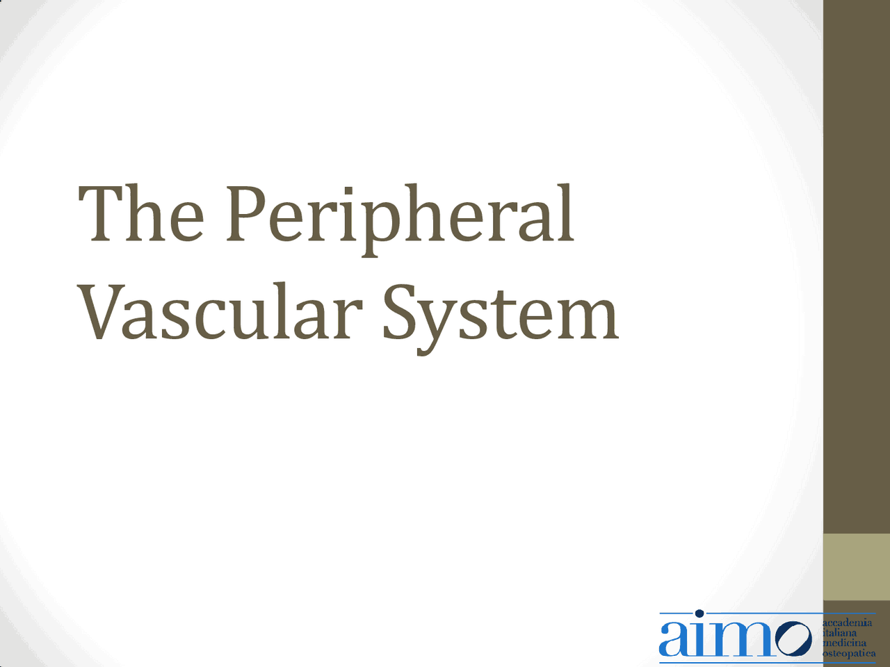 The Peripheral Vascular System Schemes And Mind Maps History Docsity