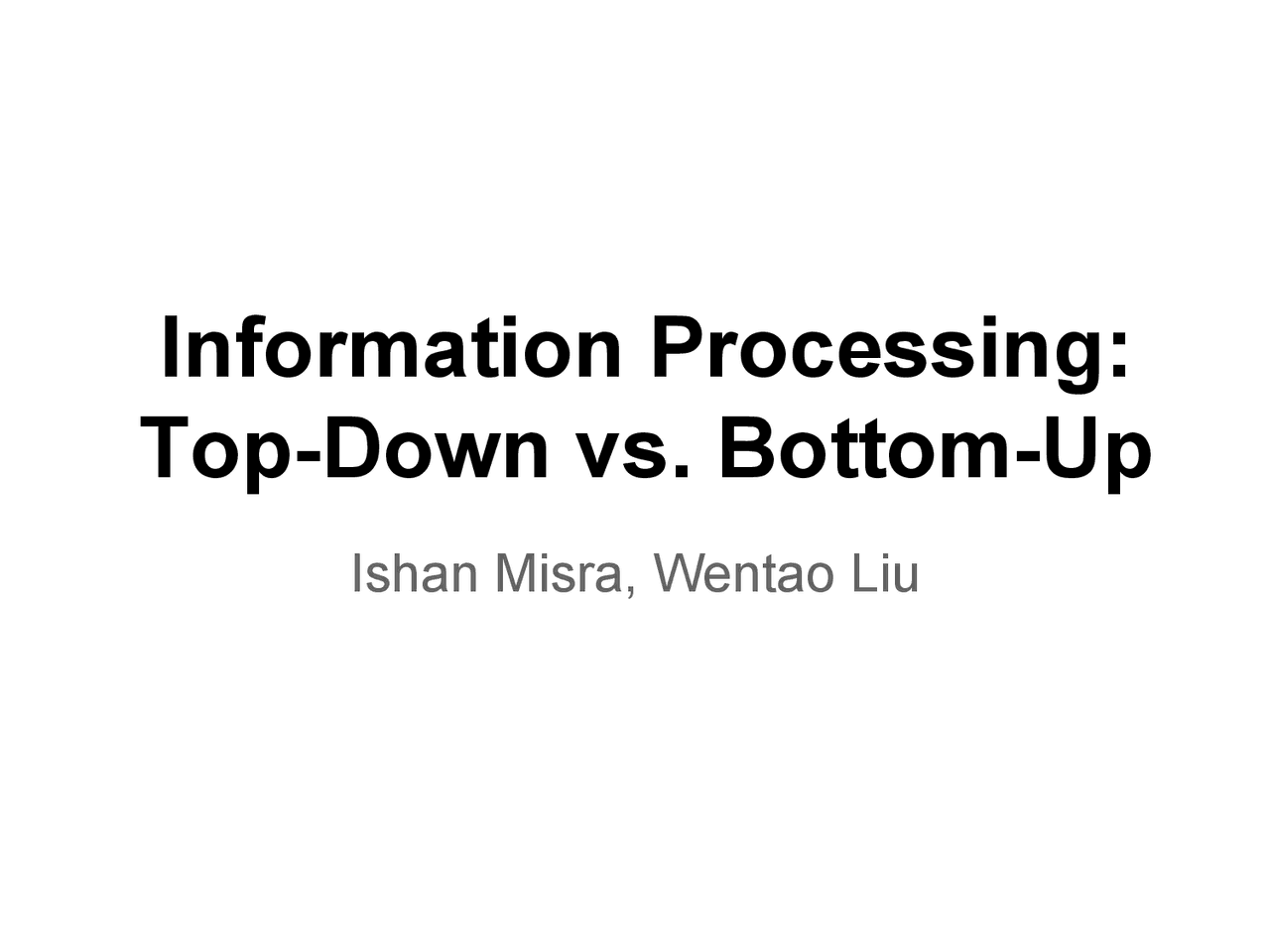 Information Processing: Top-Down vs. Bottom-Up | Schemes and Mind Maps Geometry | Docsity