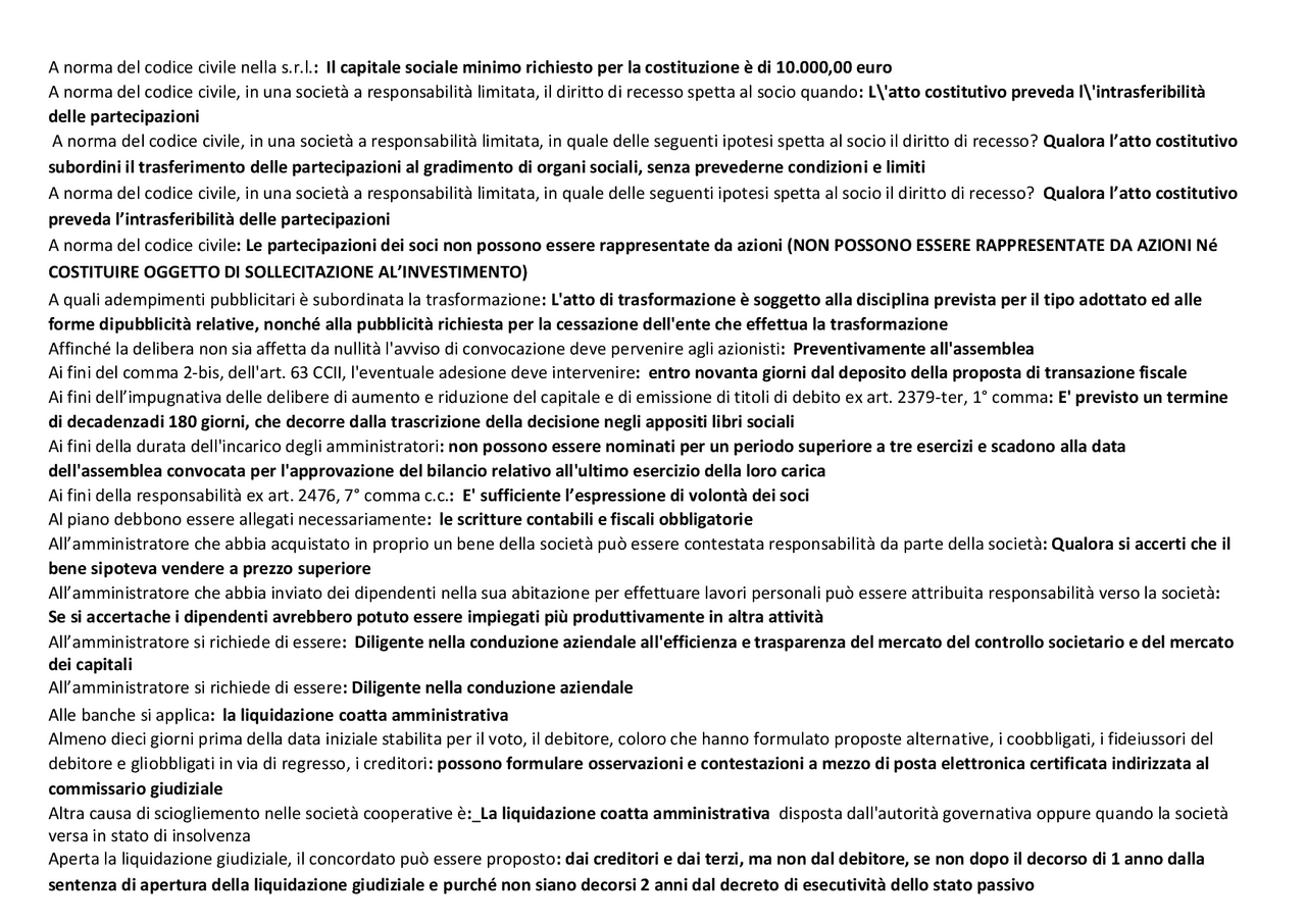 Prova d'esame diritto e gestione della crisi 2023 | Prove d'esame di Diritto delle crisi d ...