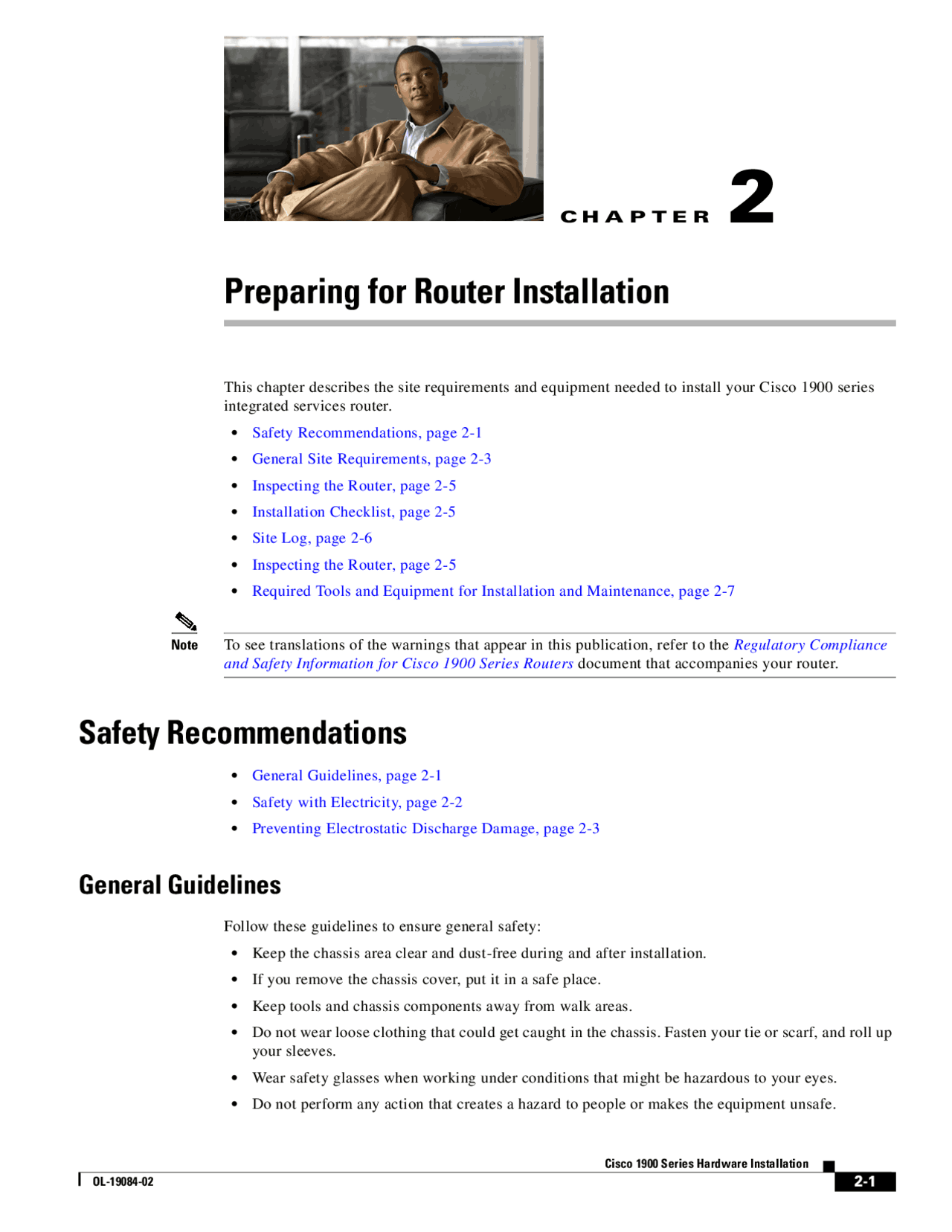 Preparing to Install the Router | Exams Communication | Docsity
