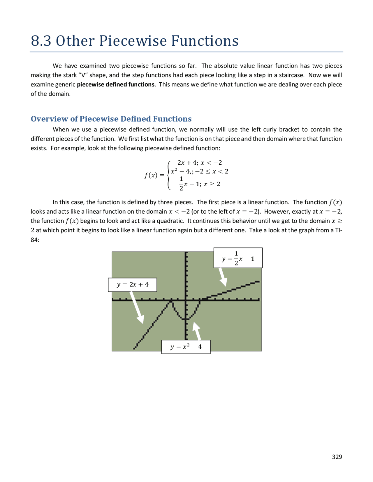 8.3 Other Piecewise Functions | Exams Calculus | Docsity