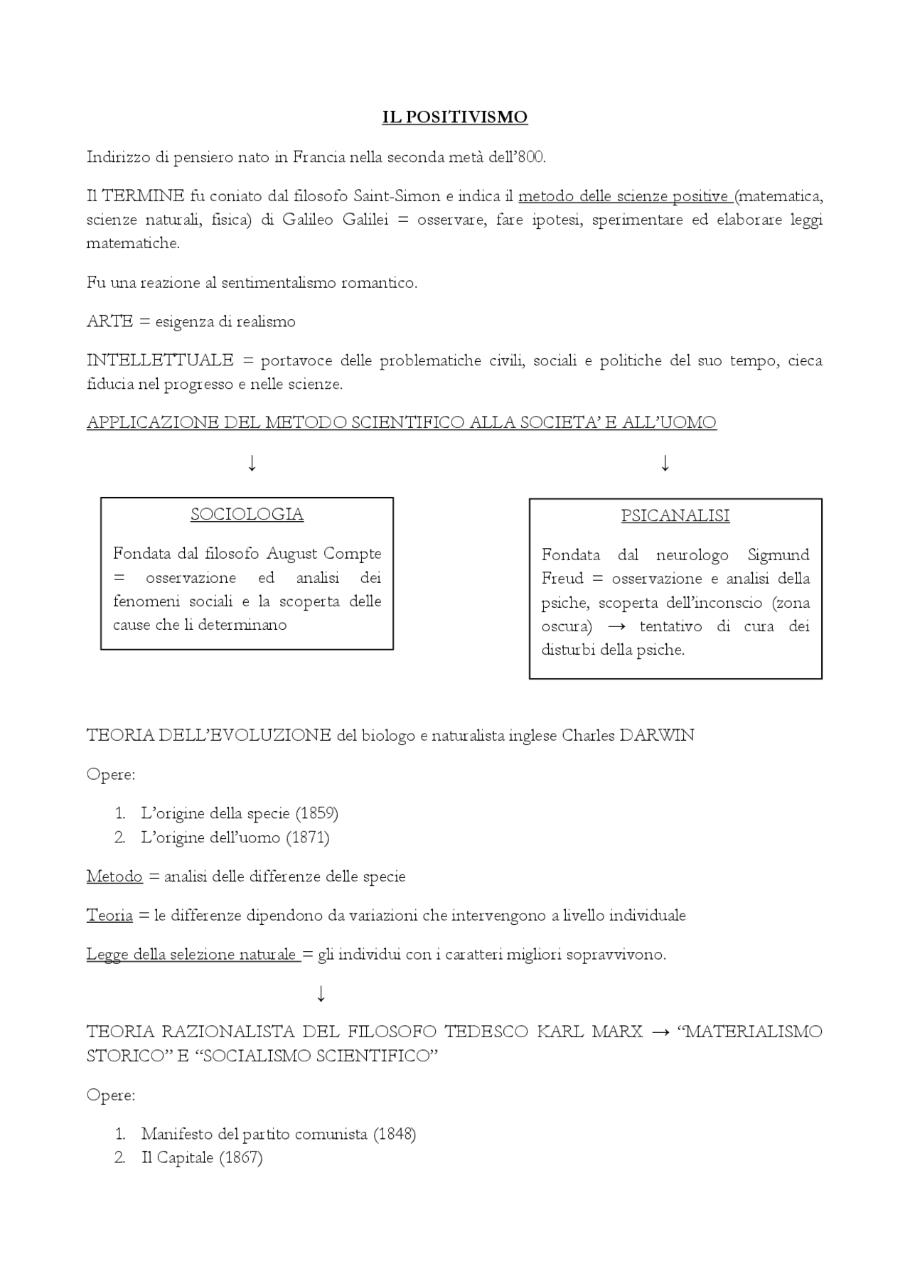 Positivismo, Naturalismo francese, Verismo e Giovanni Verga | Schemi e ...