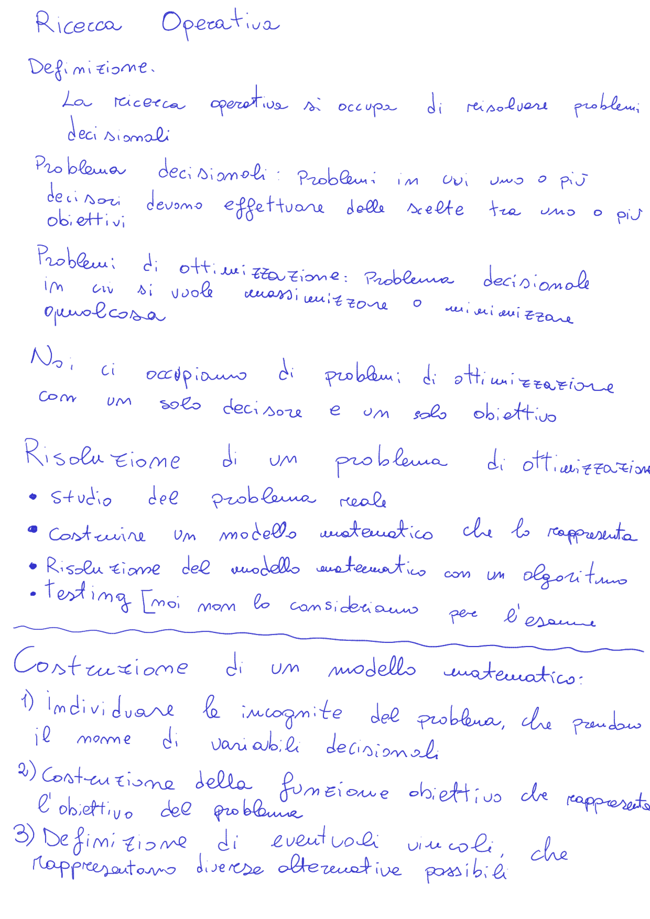 Appunti di ricerca operativa: PL, PLI, ottimizzazione su rete e scheduling | Appunti di Ricerca ...