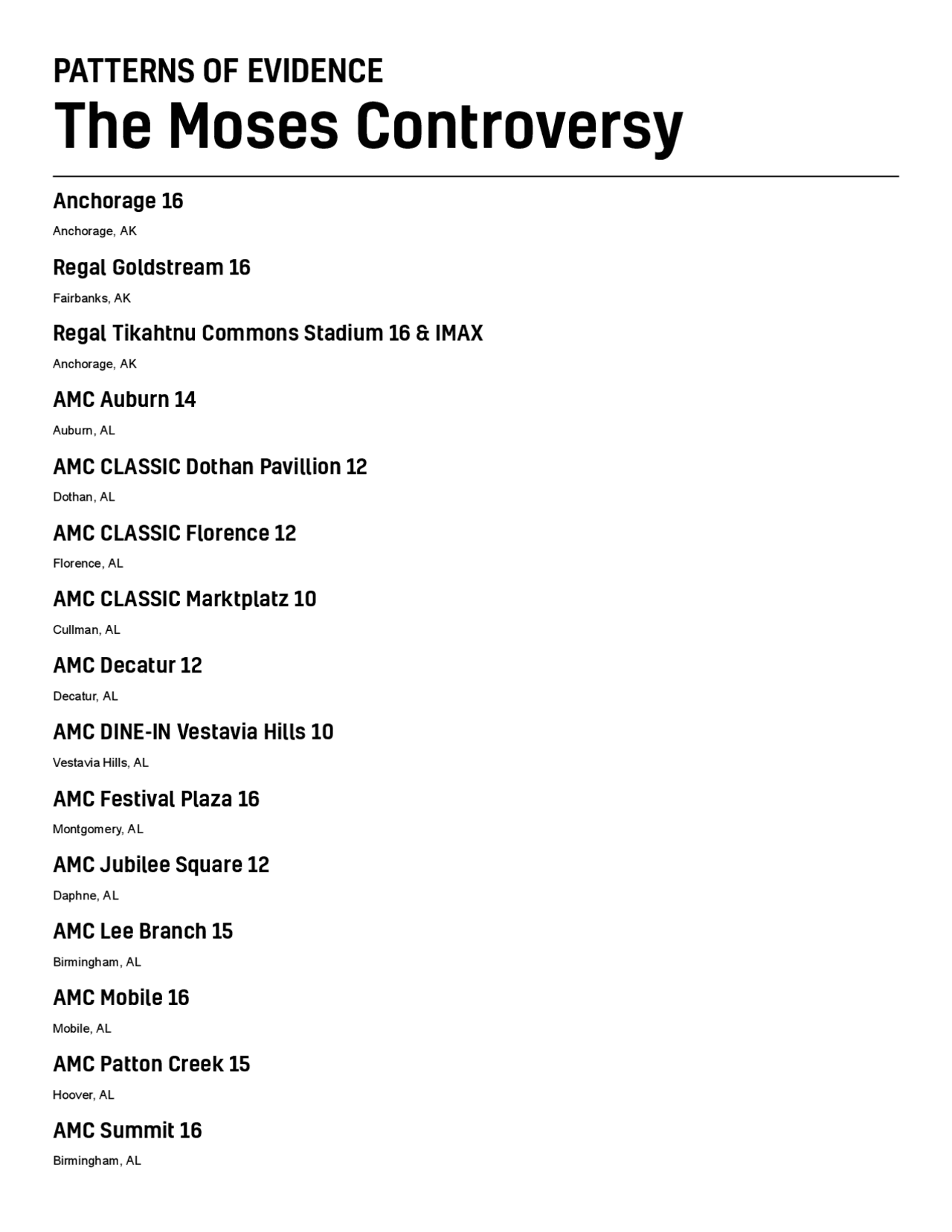 PATTERNS OF EVIDENCE - The Moses Controversy | Exercises Theatre | Docsity