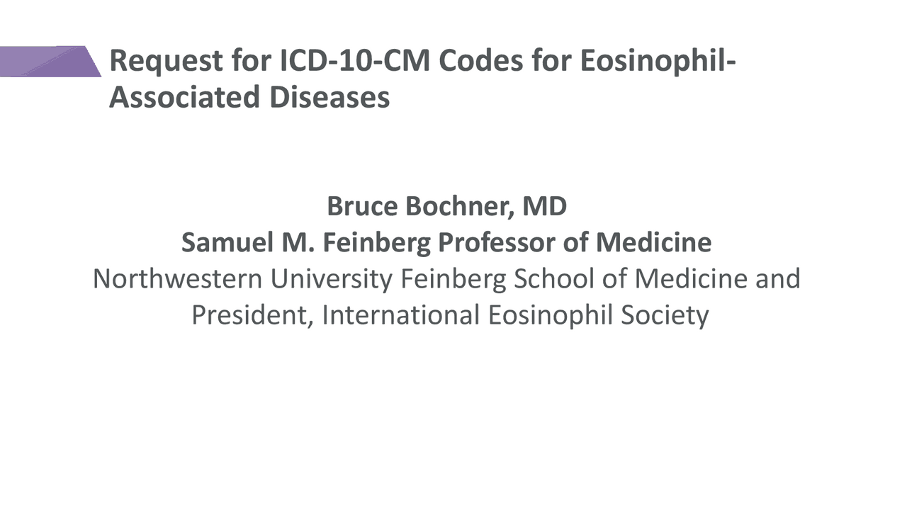 Icd 10 Cm Codes Eosinophilic Associated Diseases Lecture Notes