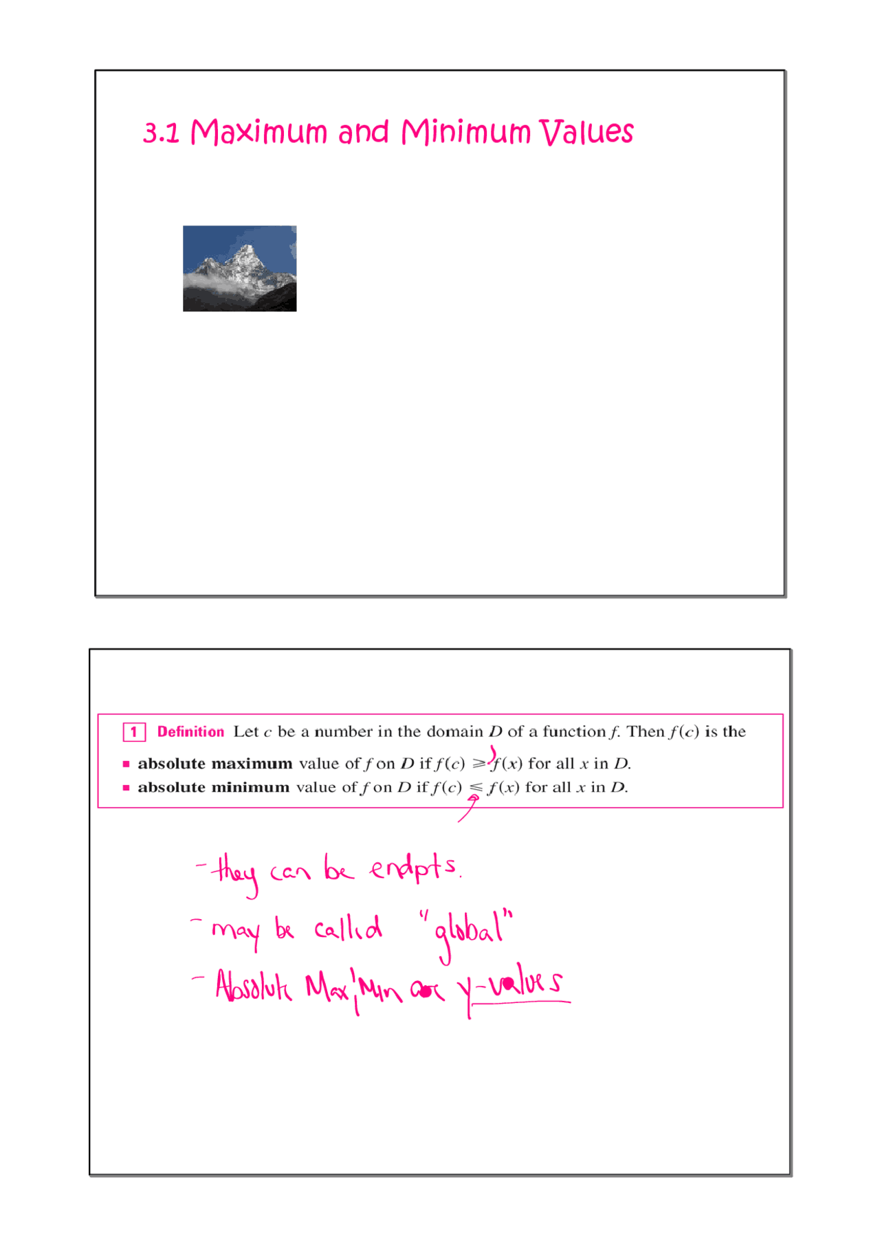 31 Maximum And Minimum Values Exams Calculus Docsity