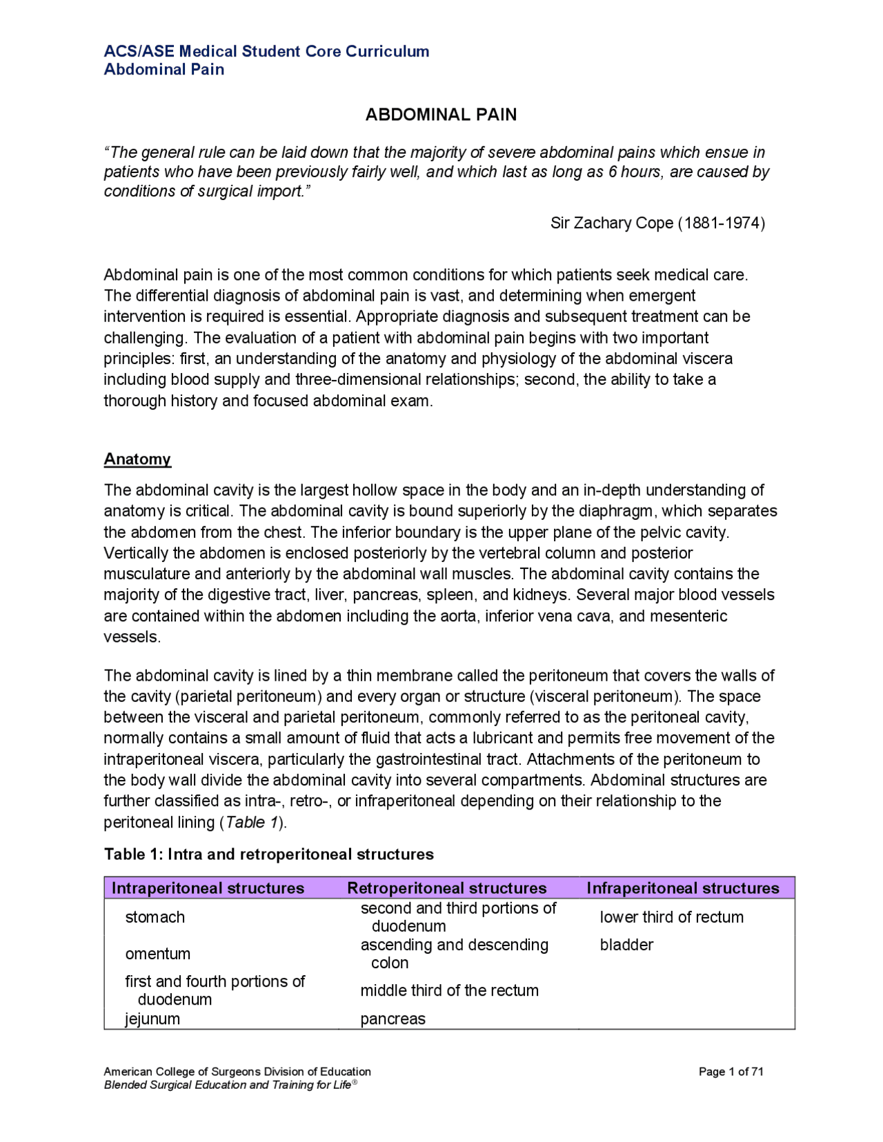 ABDOMINAL PAIN | Schemes and Mind Maps Anatomy | Docsity