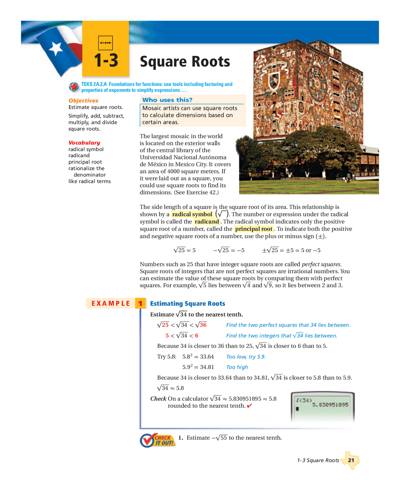 1 3 Square Roots Exams Algebra Docsity