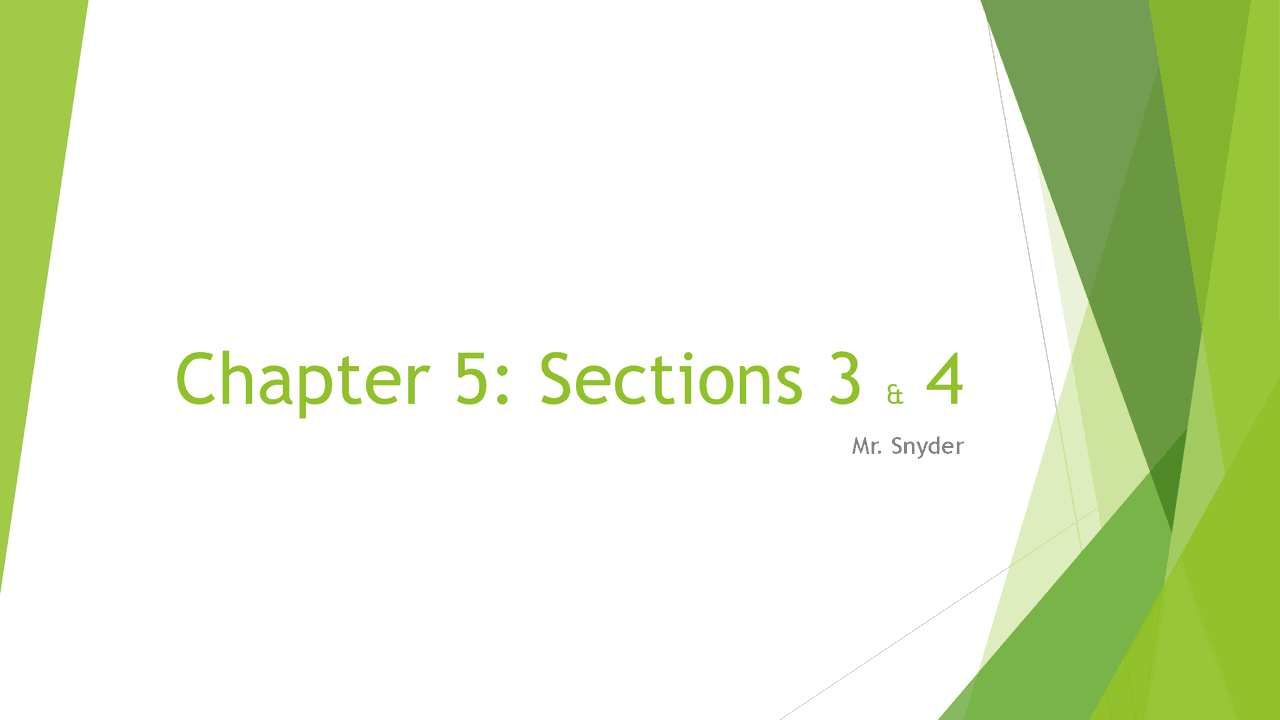 Chapter 5 Sections 3 And 4 Lecture Notes Nutrition Docsity