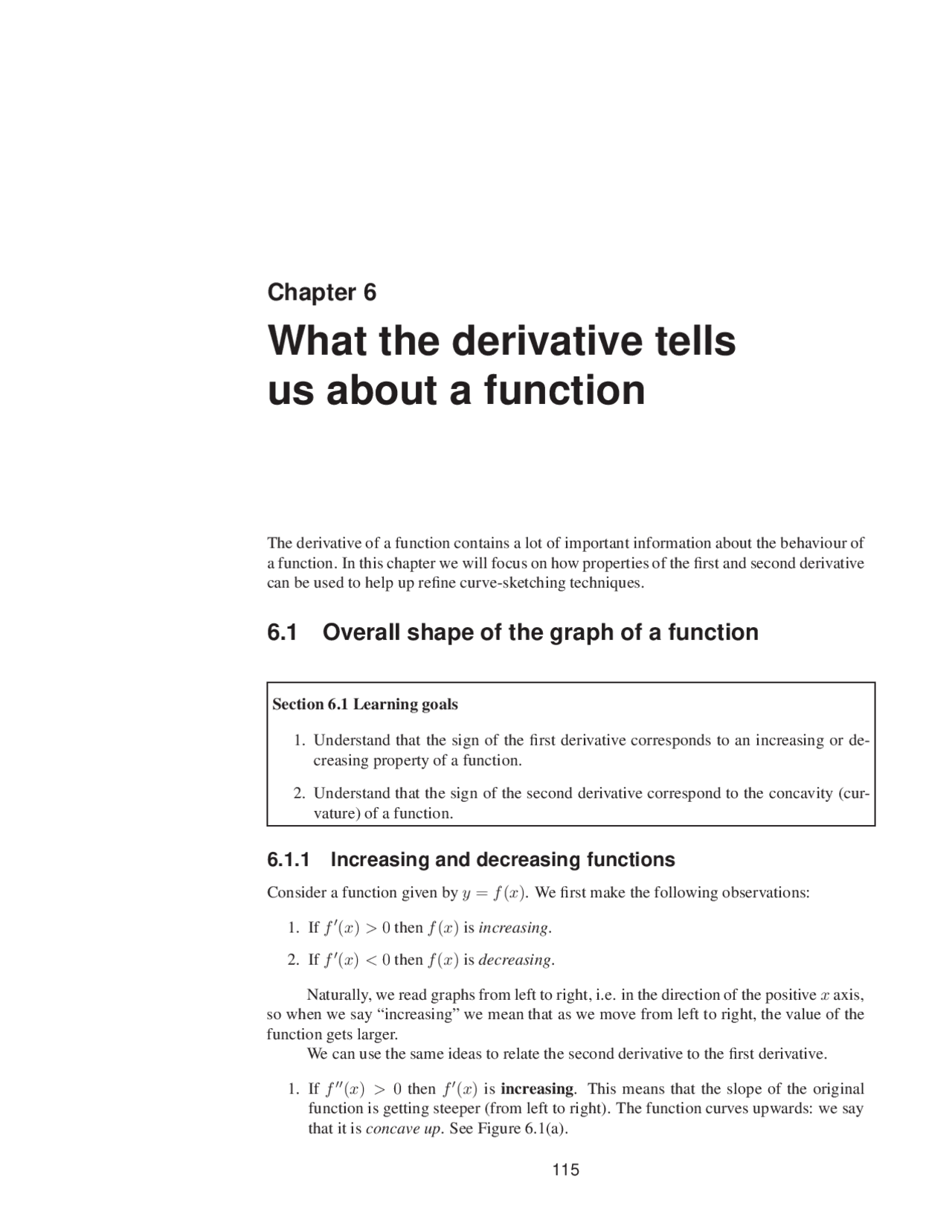 What The Derivative Tells Us About A Function Exams Calculus Docsity