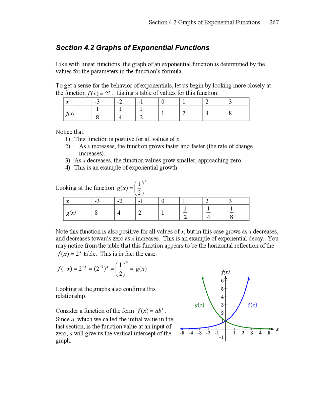 Section 42 Graphs Of Exponential Functions Slides Elementary