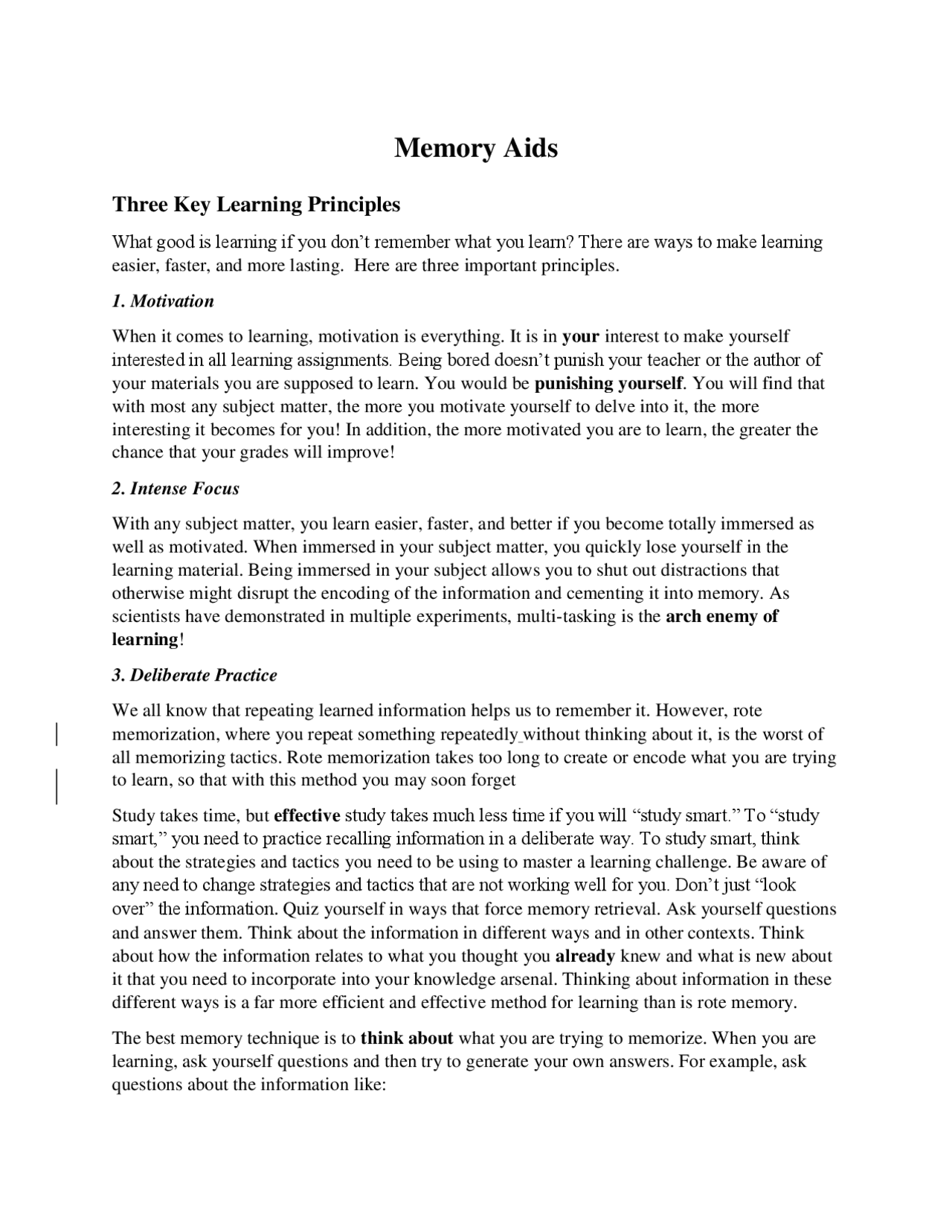 Memory Aids Schemes And Mind Maps Reasoning Docsity