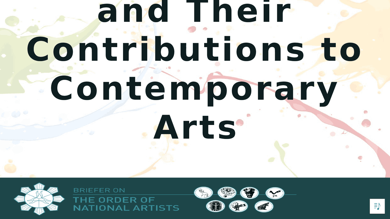 Contemporary Arts From The Region Exercises Art Docsity