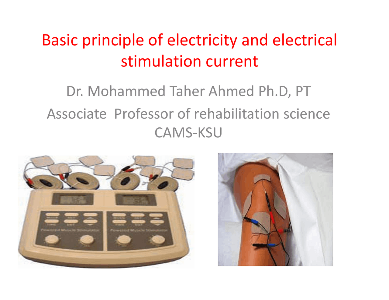 Basic principle of electricity and electrical stimulation current ...