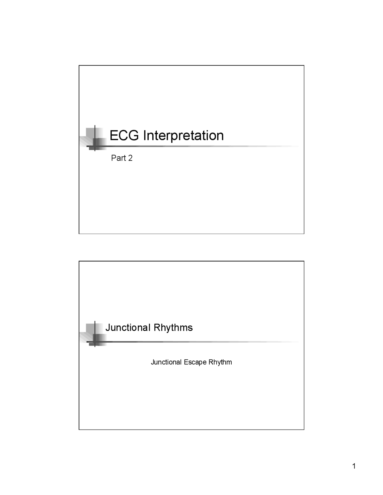 Ecg Interpretation Summaries Pathology Docsity