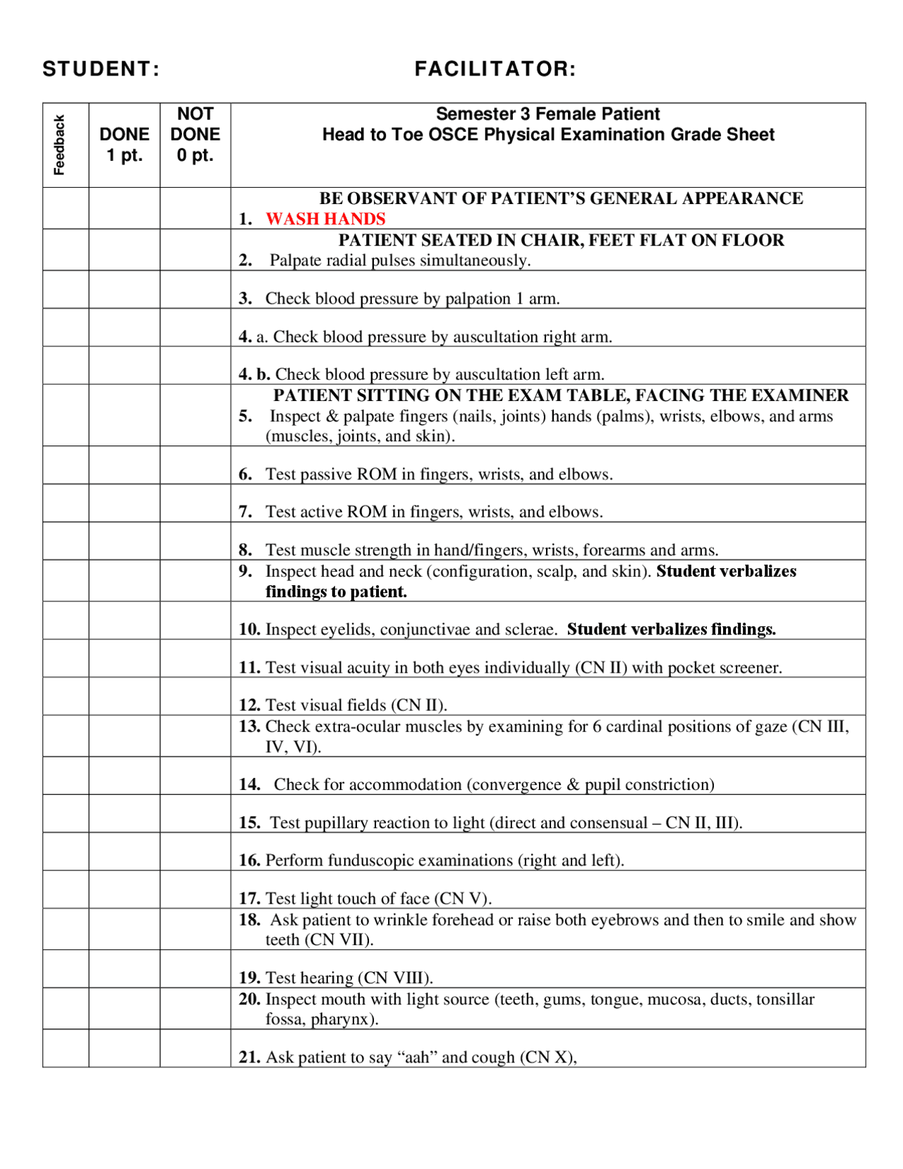Head To Toe OSCE Physical Examination Grade Sheet Slides Nursing Head To Toe OSCE Physical Examination Grade Sheet Slides Nursing