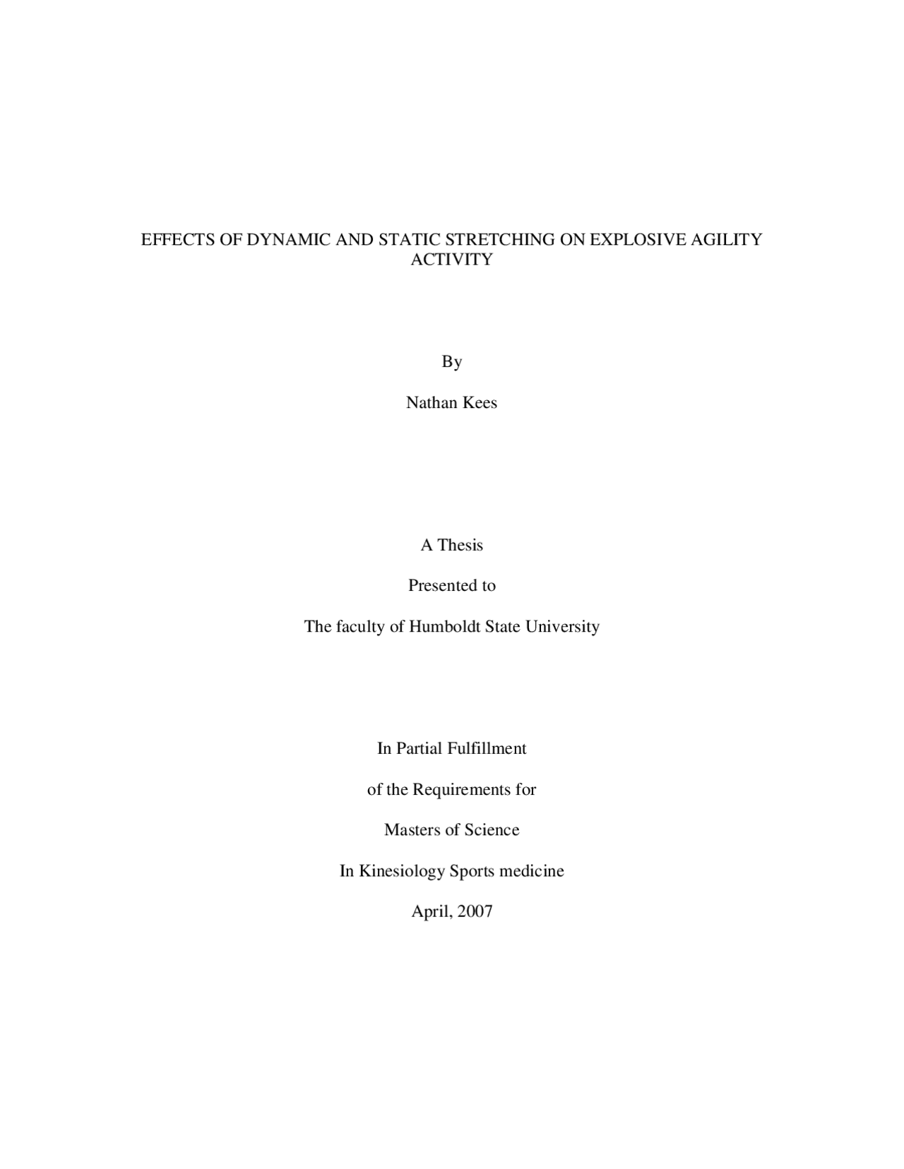 effects of dynamic and static stretching on explosive agility | Lecture ...