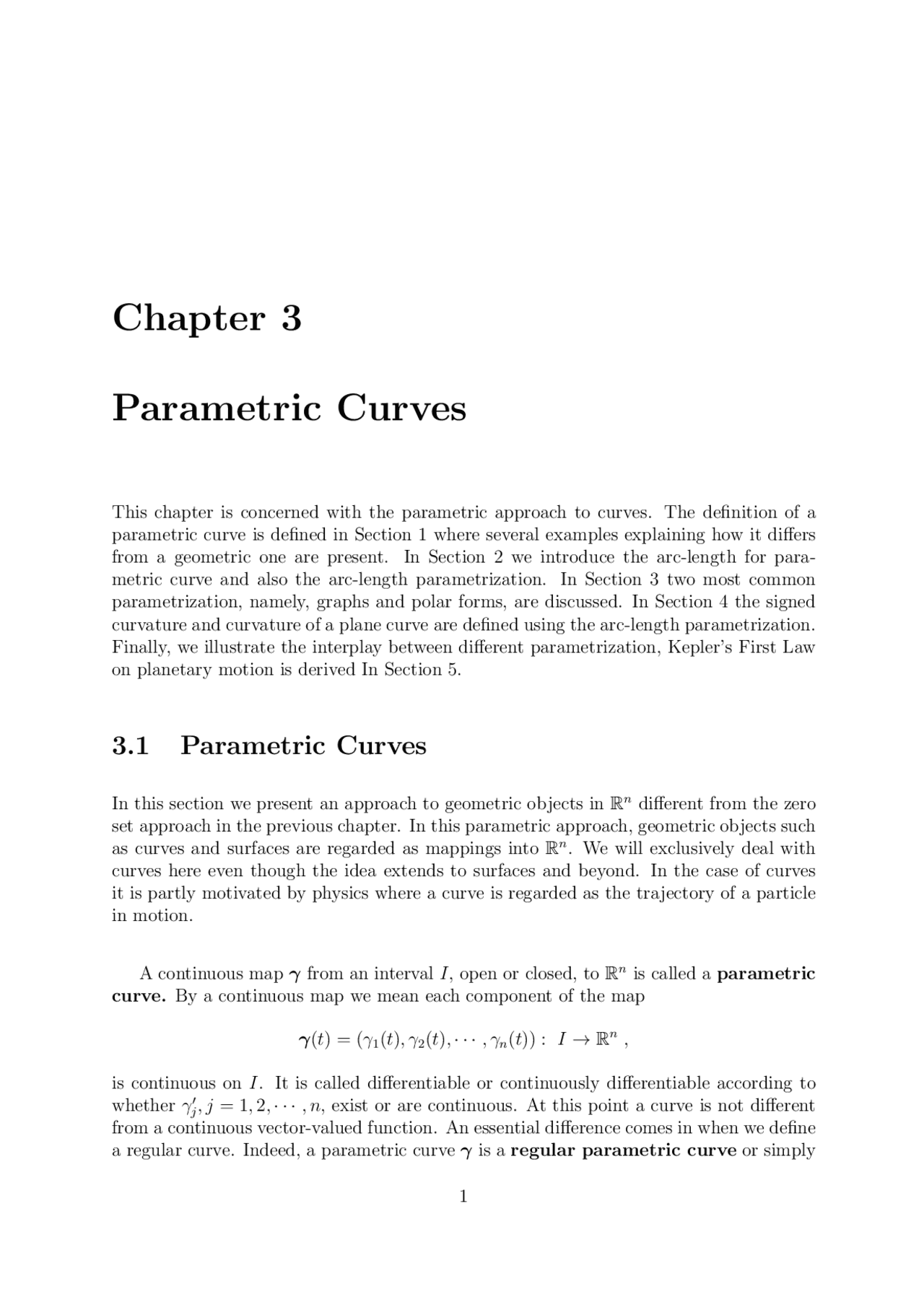 Chapter 3 Parametric Curves Exercises Law Docsity