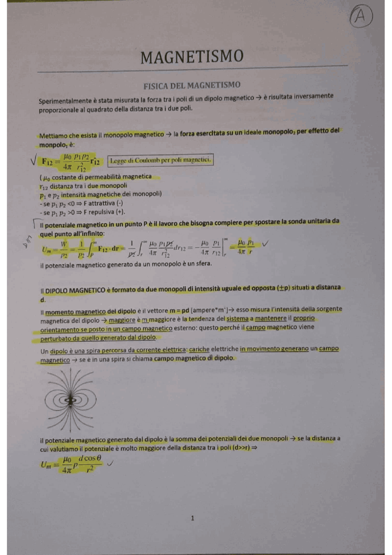 Magnetismo e materiali magnetici | Appunti di Geofisica | Docsity
