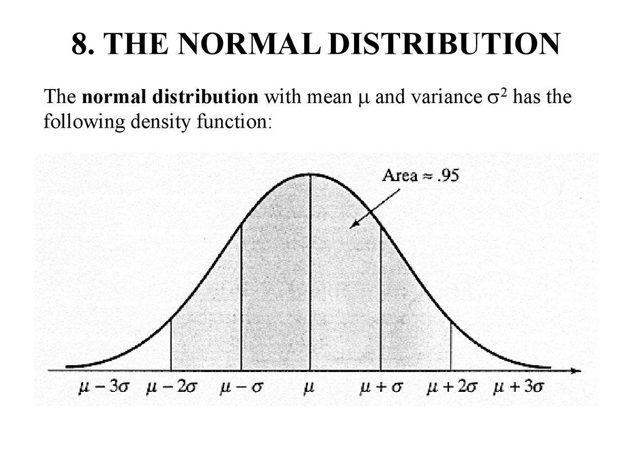 8 The Normal Distribution Summaries Statistics Docsity