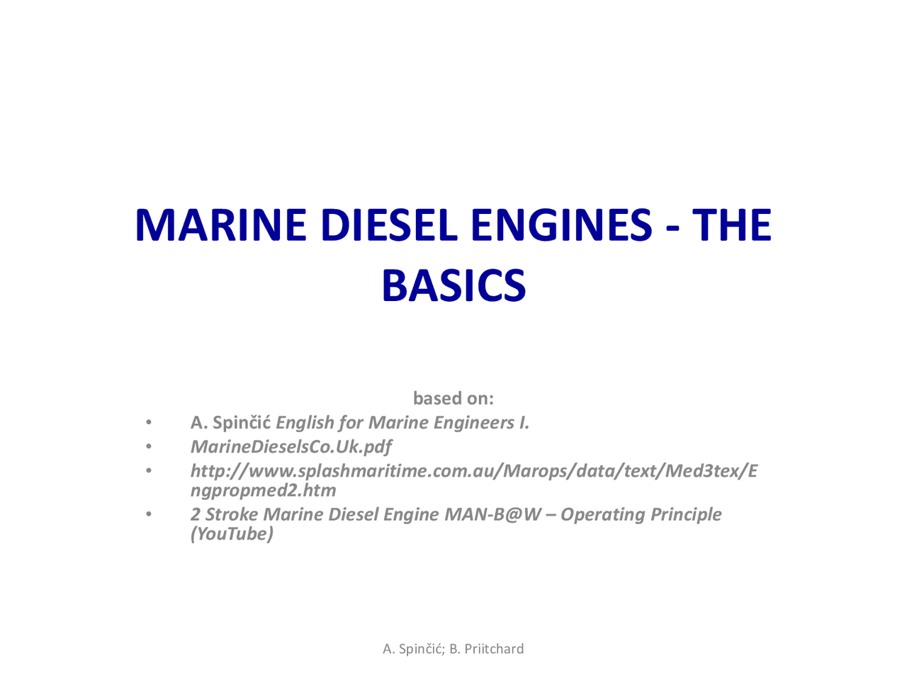 MARINE DIESEL ENGINES | Study notes Design | Docsity