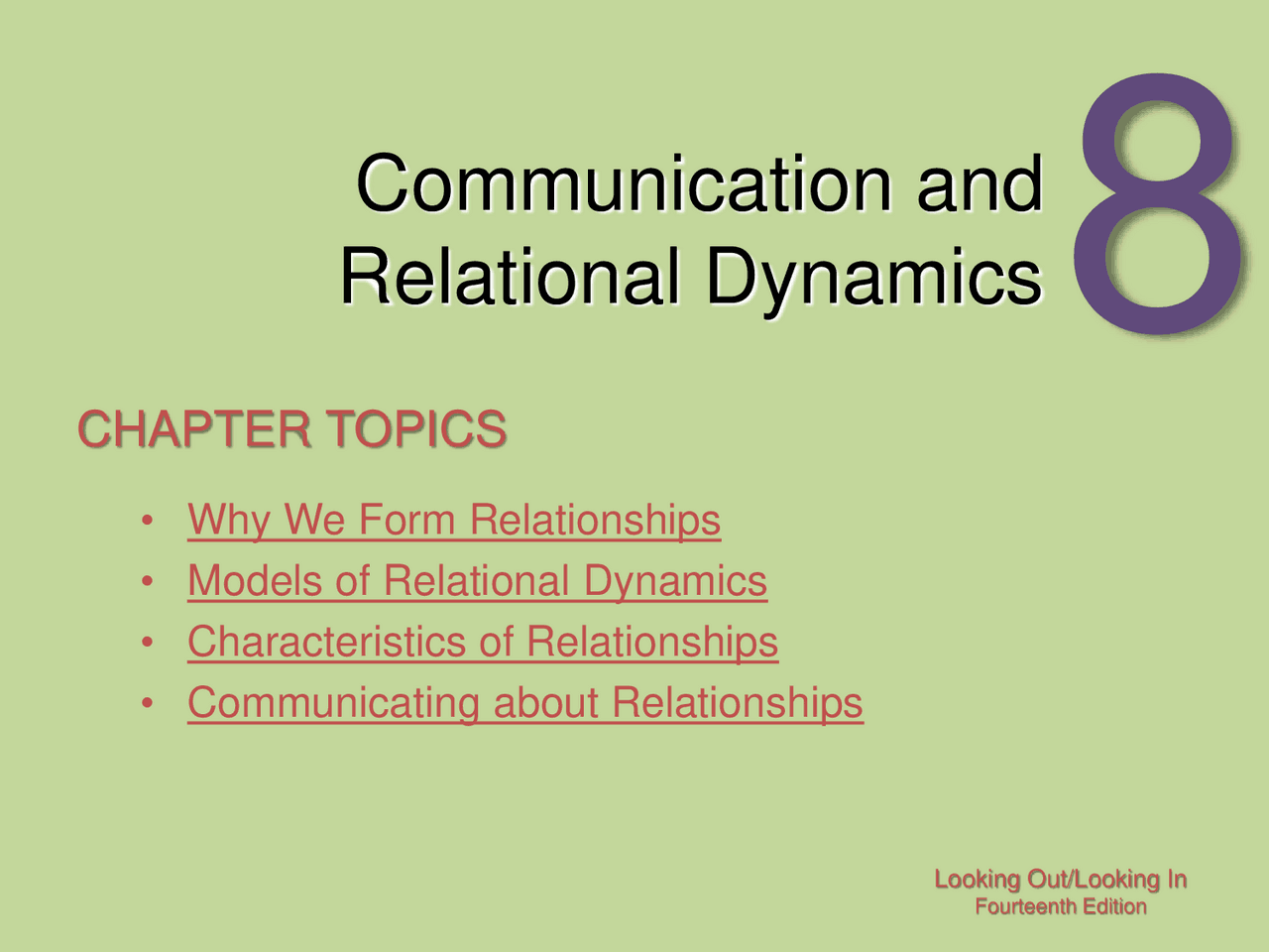 Communication And Relational Dynamics Exams Dynamics Docsity