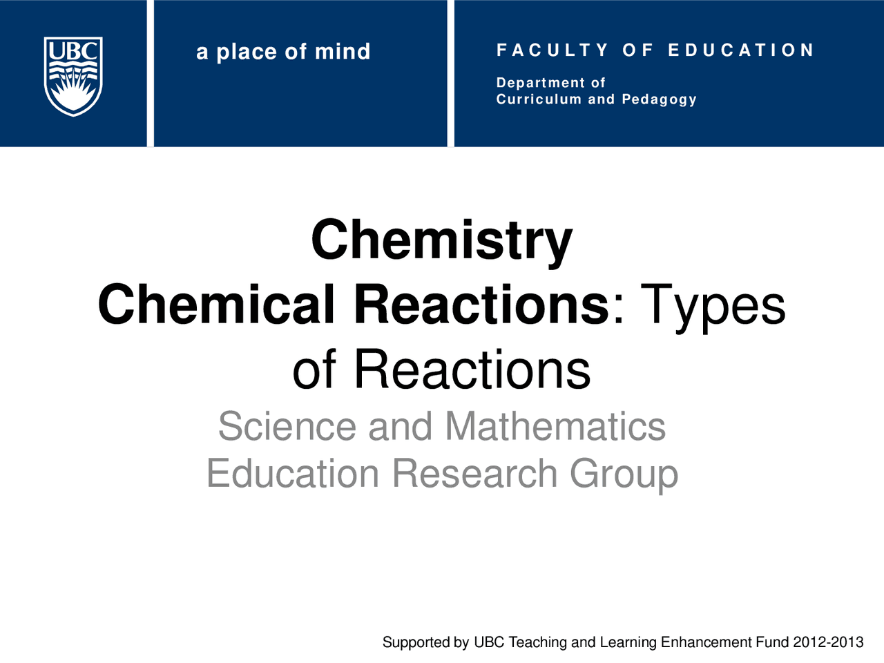 Chemistry Chemical Reactions: Types of Reactions | Exercises Chemistry ...