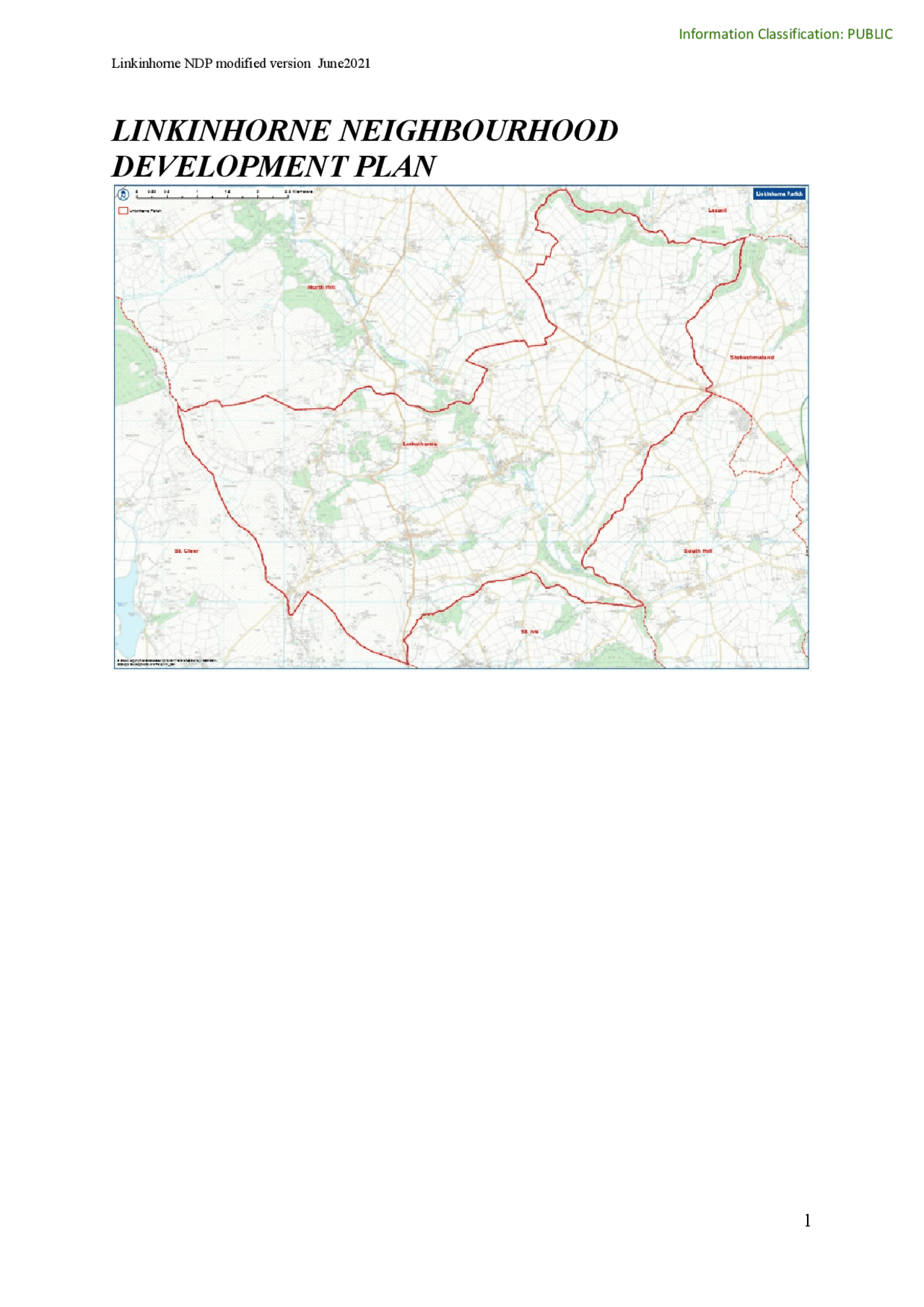 Linkinhorne NDP modified version June2021 | Schemes and Mind Maps Design | Docsity