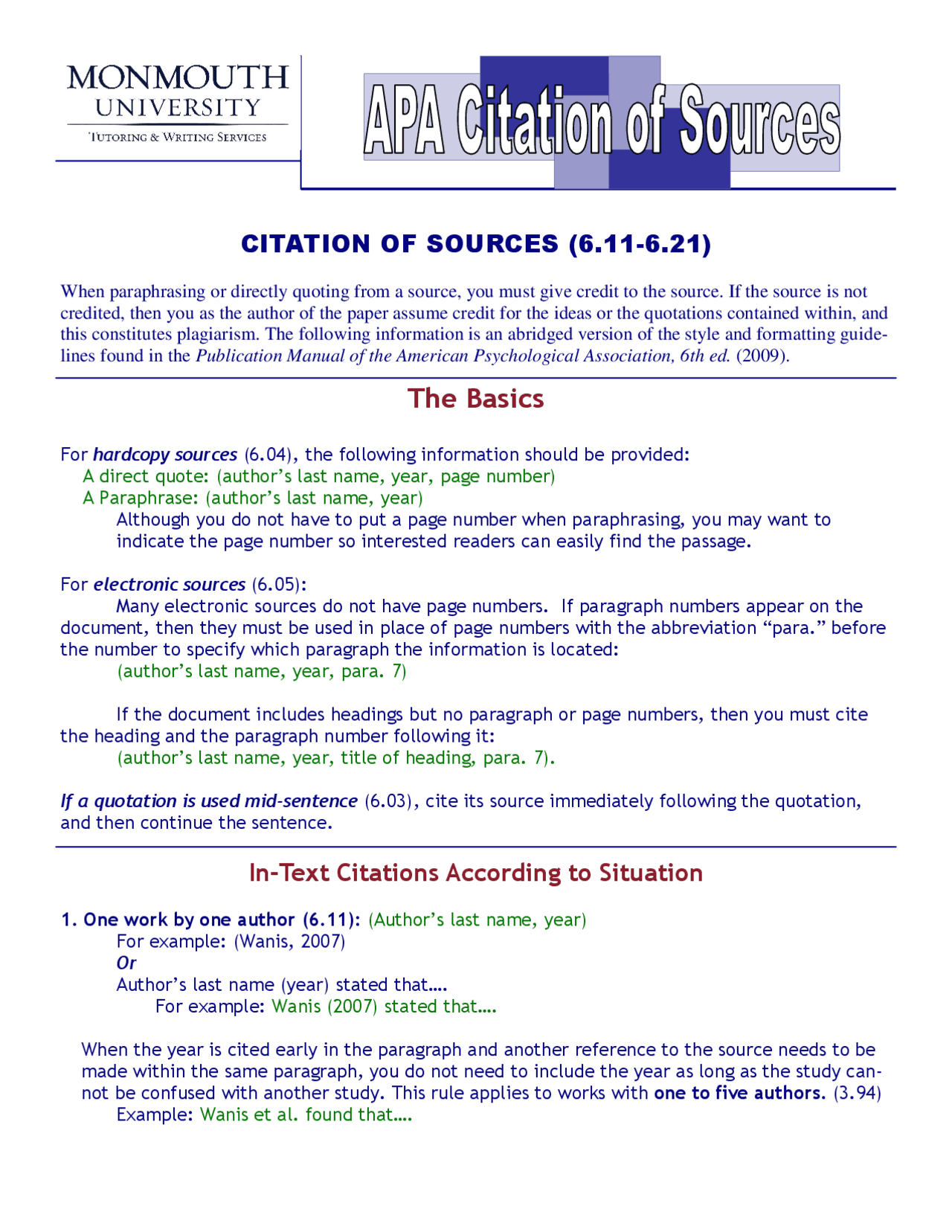 APA Citation of Sources2011-Edited | Schemes and Mind Maps Medicine ...