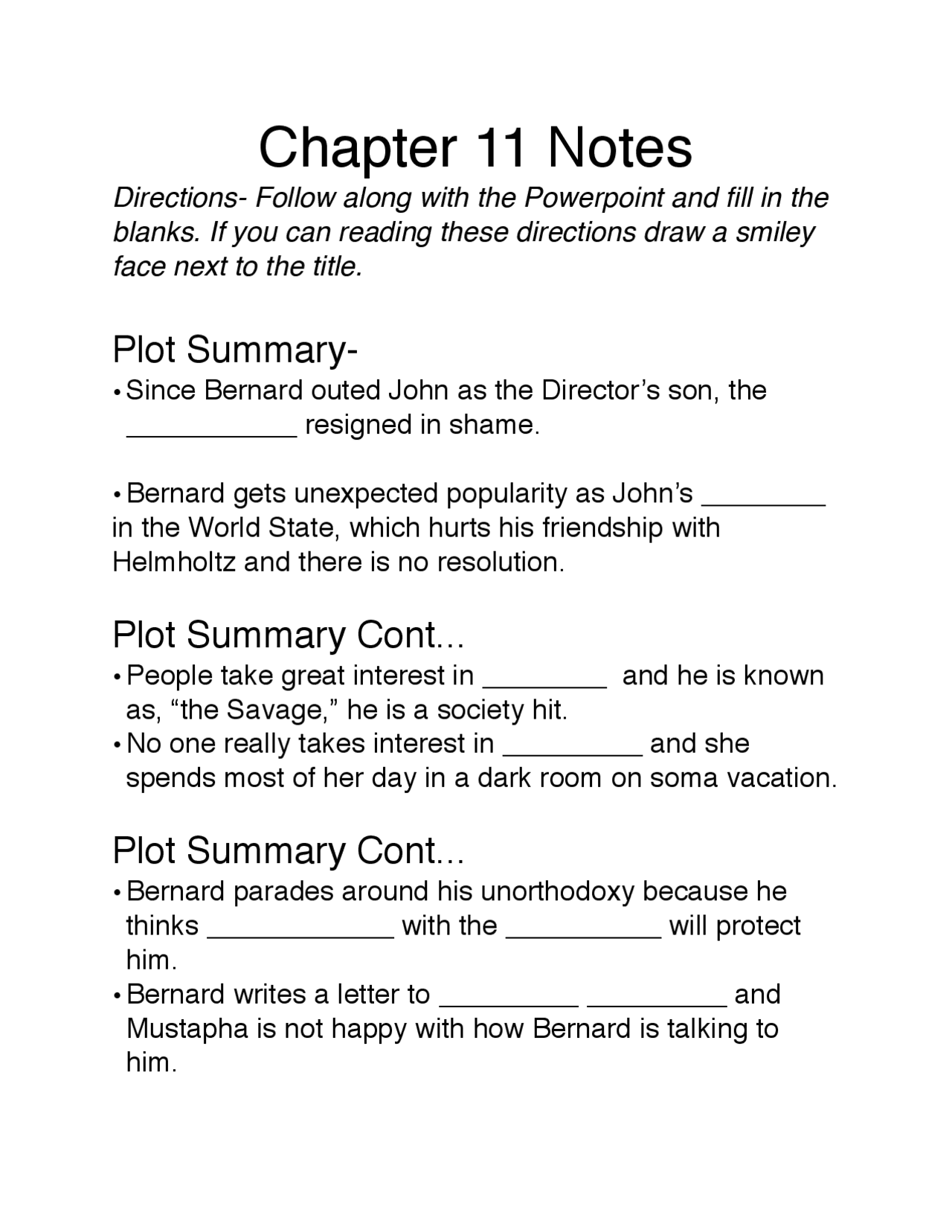 Chapter 11 Notes | Schemes and Mind Maps English Literature | Docsity