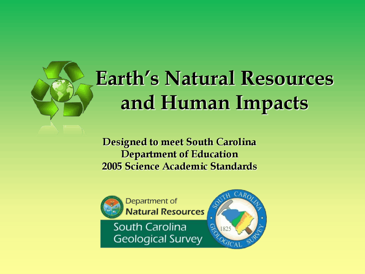 Earth's Natural Resources and Human Impacts | Slides Natural Resources ...