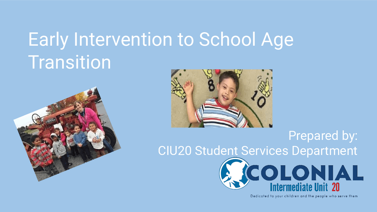 Early Intervention to School Age Transition | Resumos Comunicação | Docsity