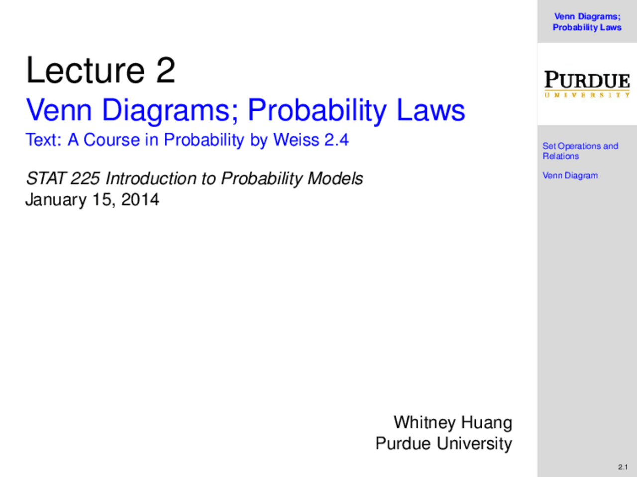 Lecture 2 - Venn Diagrams; Probability Laws | Schemes and Mind Maps ...