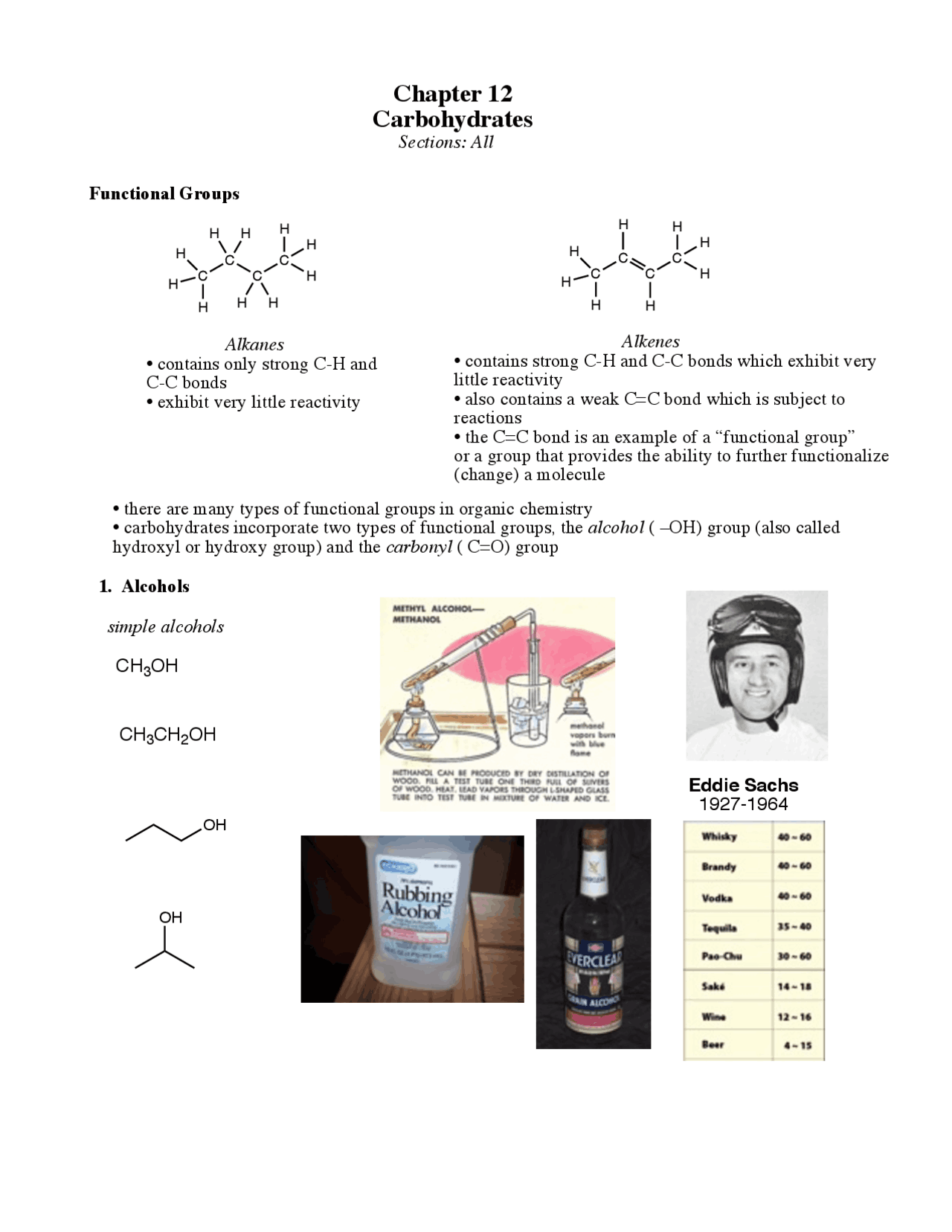 Chapter 12 Carbohydrates | Study notes Organic Chemistry | Docsity