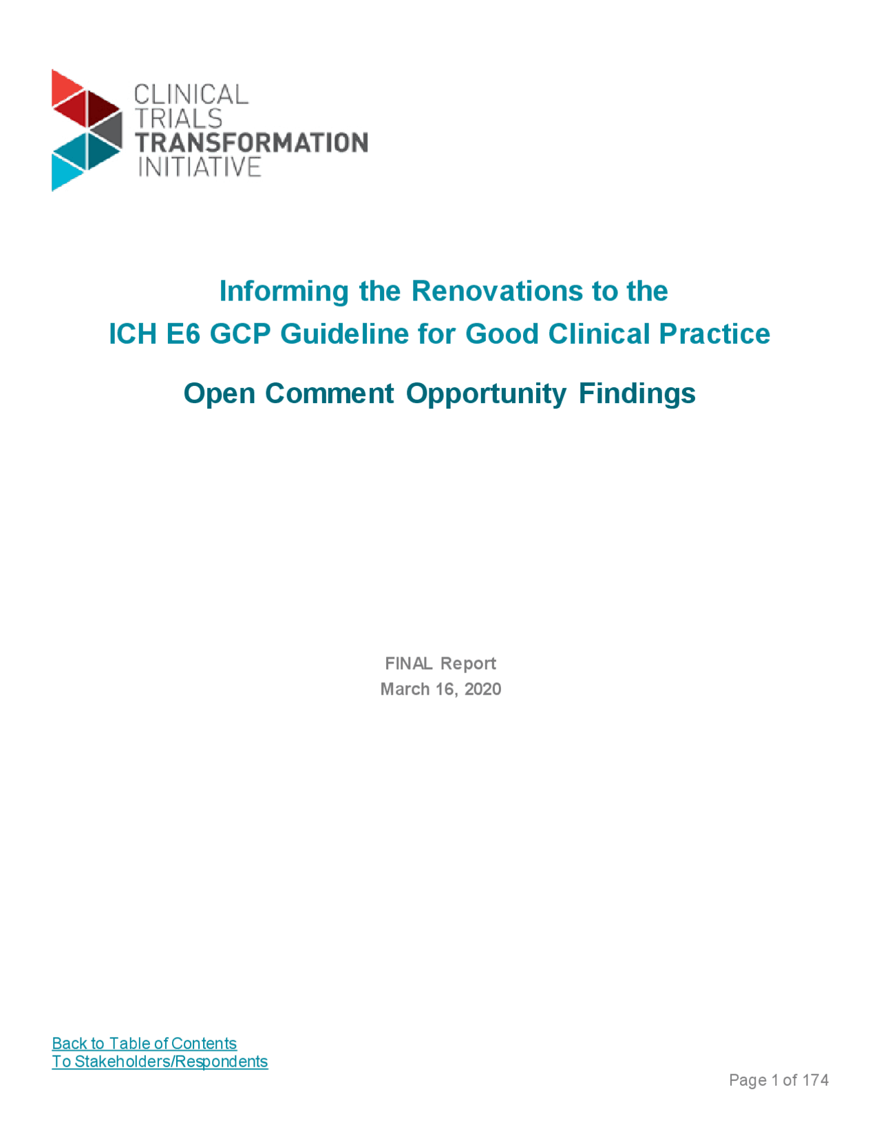 Informing the Renovations to the ICH E6 GCP Guideline for ... | Lecture ...