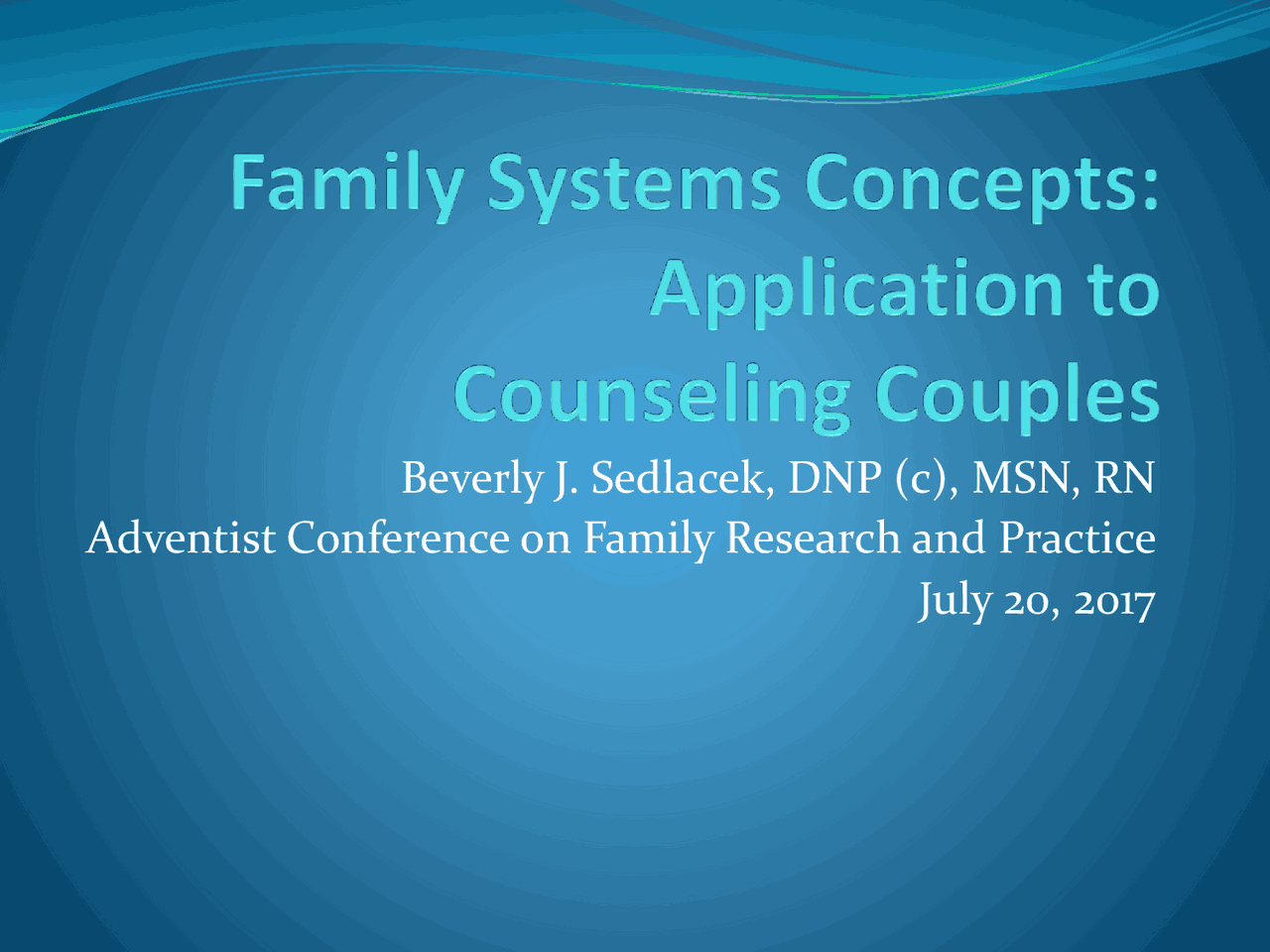 Family Systems Concepts: Application to Counseling Couples | Slides ...