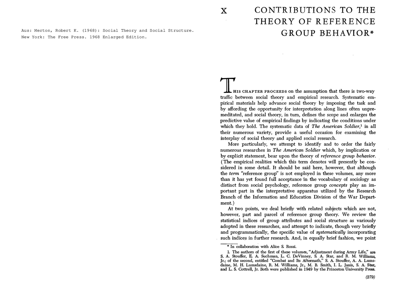 Contributions to the theory of reference group behavior | Slides ...